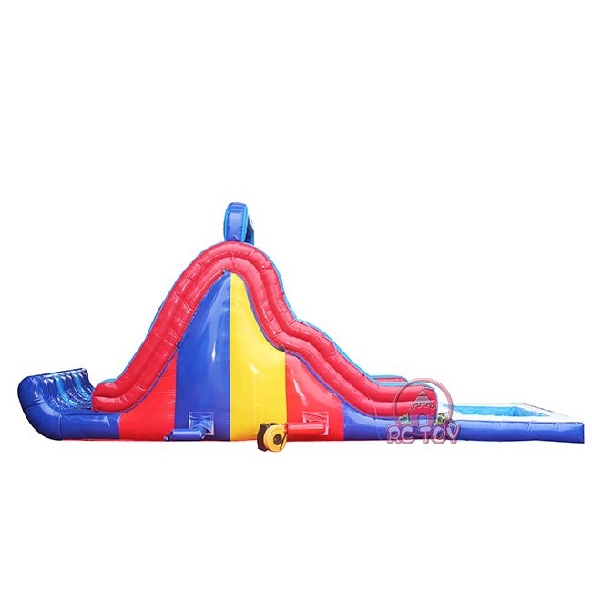 Colorful inflatable water slide with pool - Ruichen Inflatables