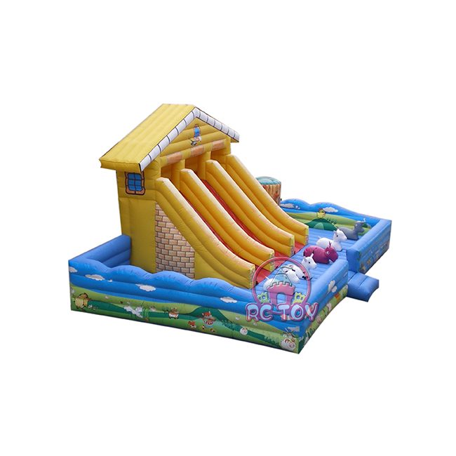 Inflatable slide with animal playground - Ruichen Inflatables