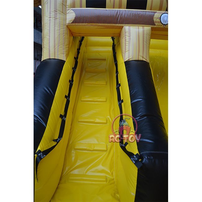 Outdoor yellow pirate ship inflatable slide - Commercial Inflatable ...