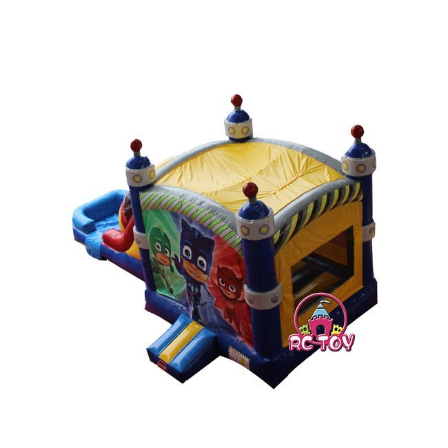 PJ Masks Water Bounce House with Slide Pool - Ruichen Inflatables