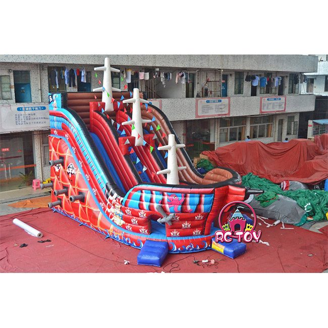 Red Caribbean Pirate Commercial Inflatable Slide - Ruichen Inflatables