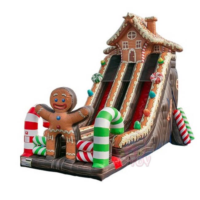Gingerbread Man Inflatable Slide RC1096 - Ruichen Inflatables