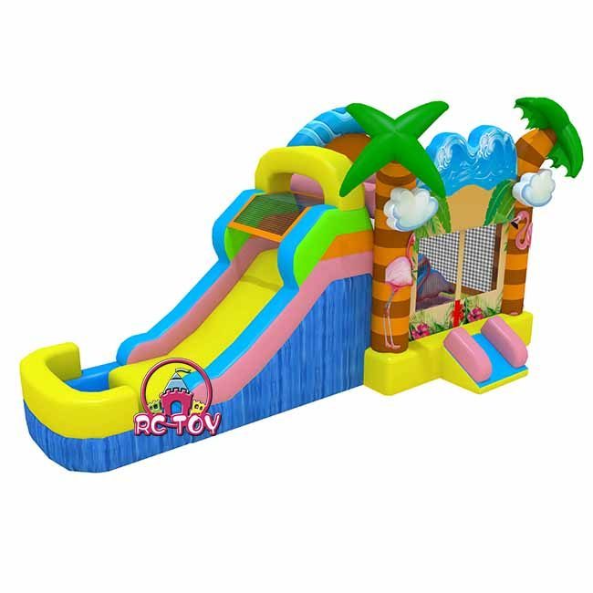Flamingo Bounce House Water Combo for Kids - Ruichen Inflatables ...