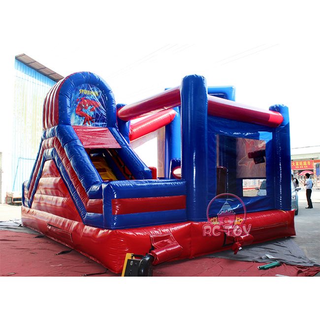 Spider-Man Inflatable Jumping Castle with Slide - Ruichen Inflatables ...